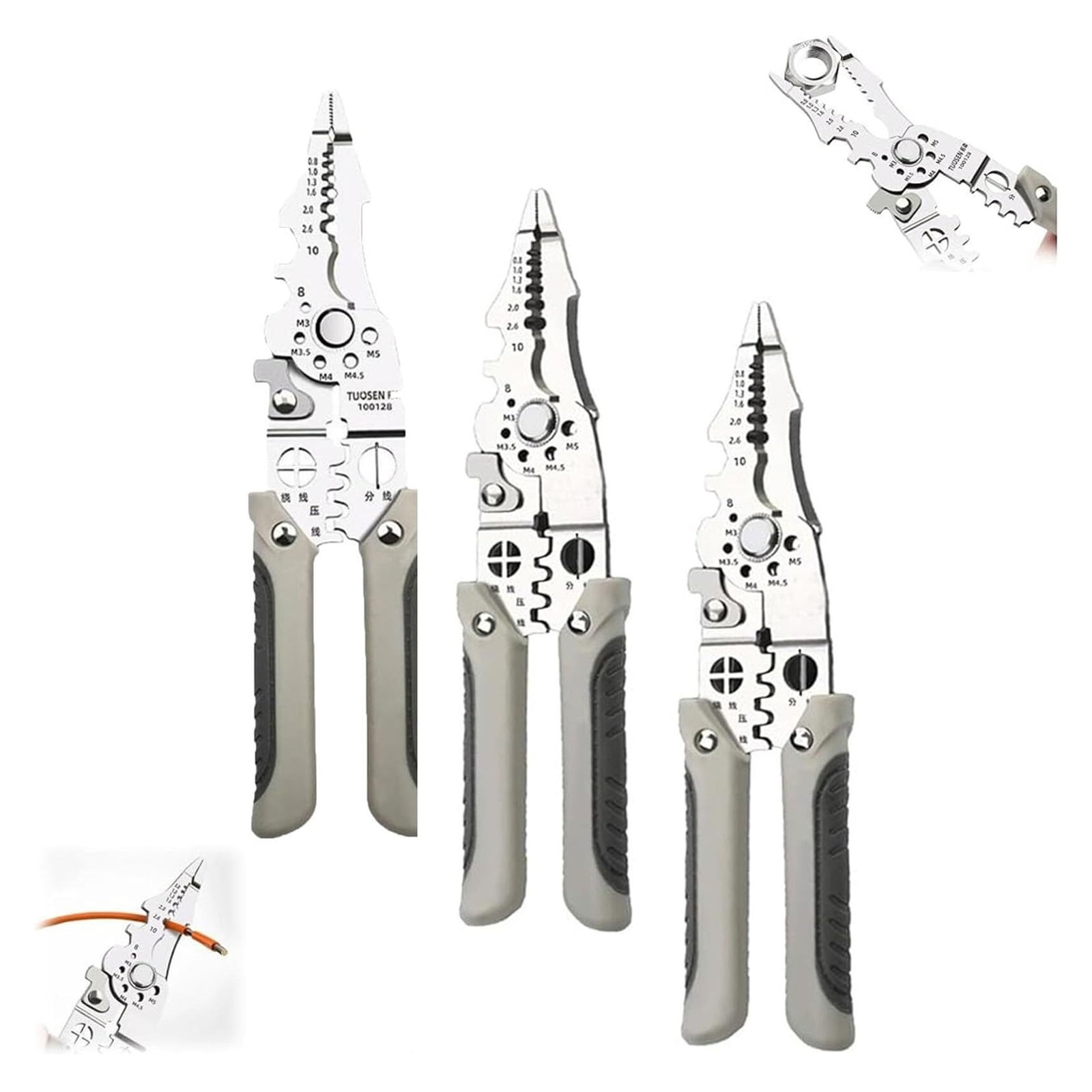 Multifunctional Wire Stripper Crimper Cable Cutter Pliers,Professional ...