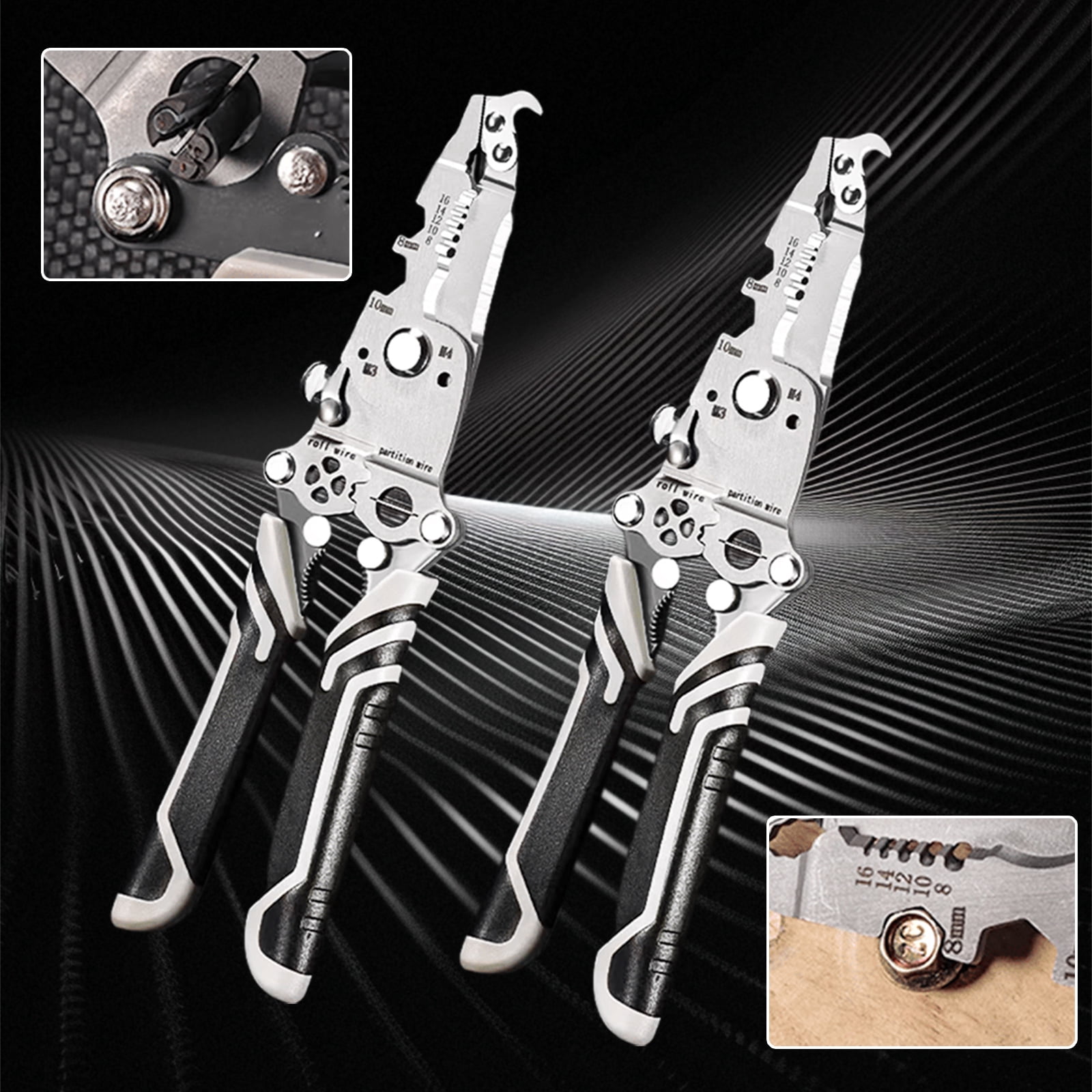 Multifunctional Wire Stripper Crimper Cable Cutter Pliers for Cutting ...