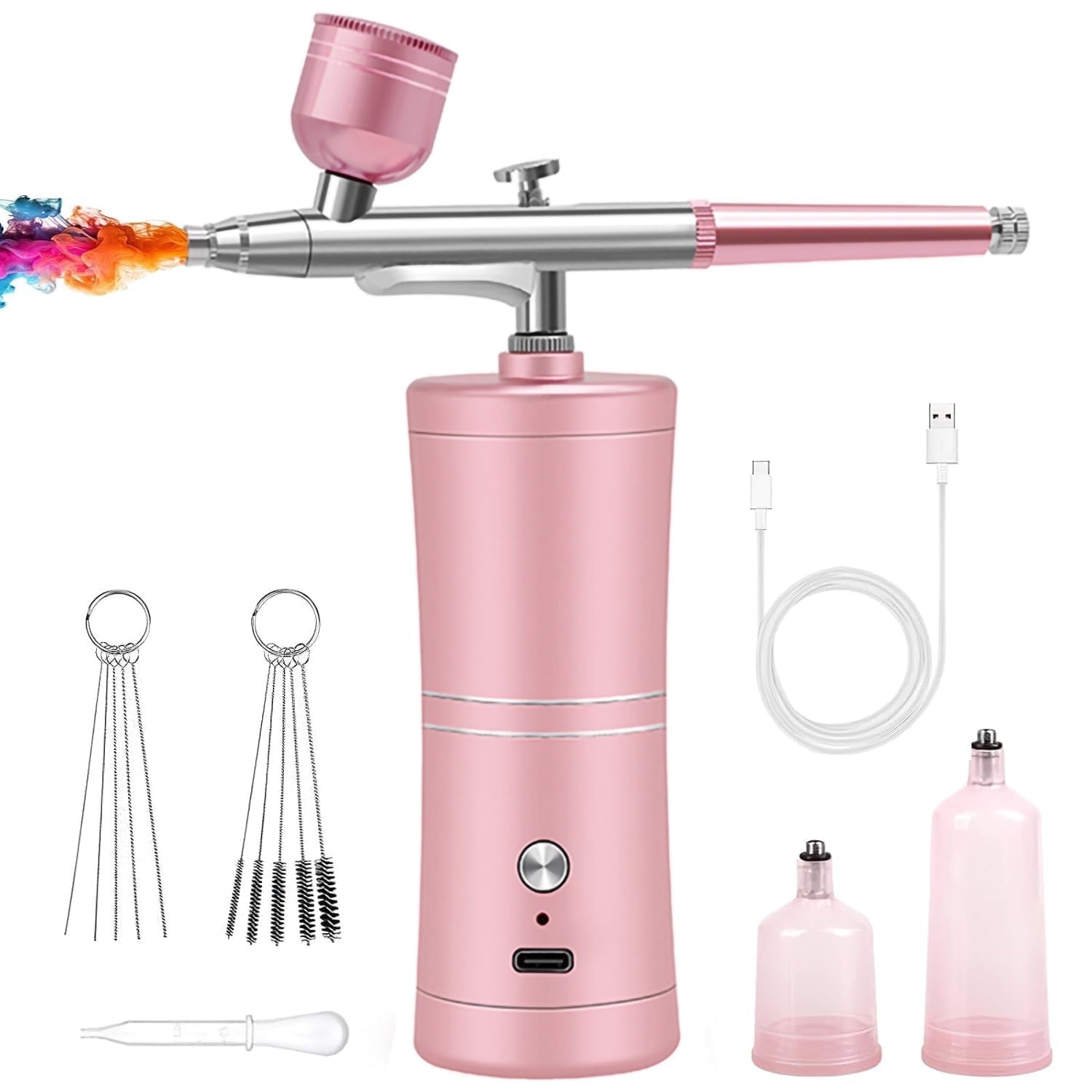 Multifunctional electric airbrush kit suitable for color painting and ...