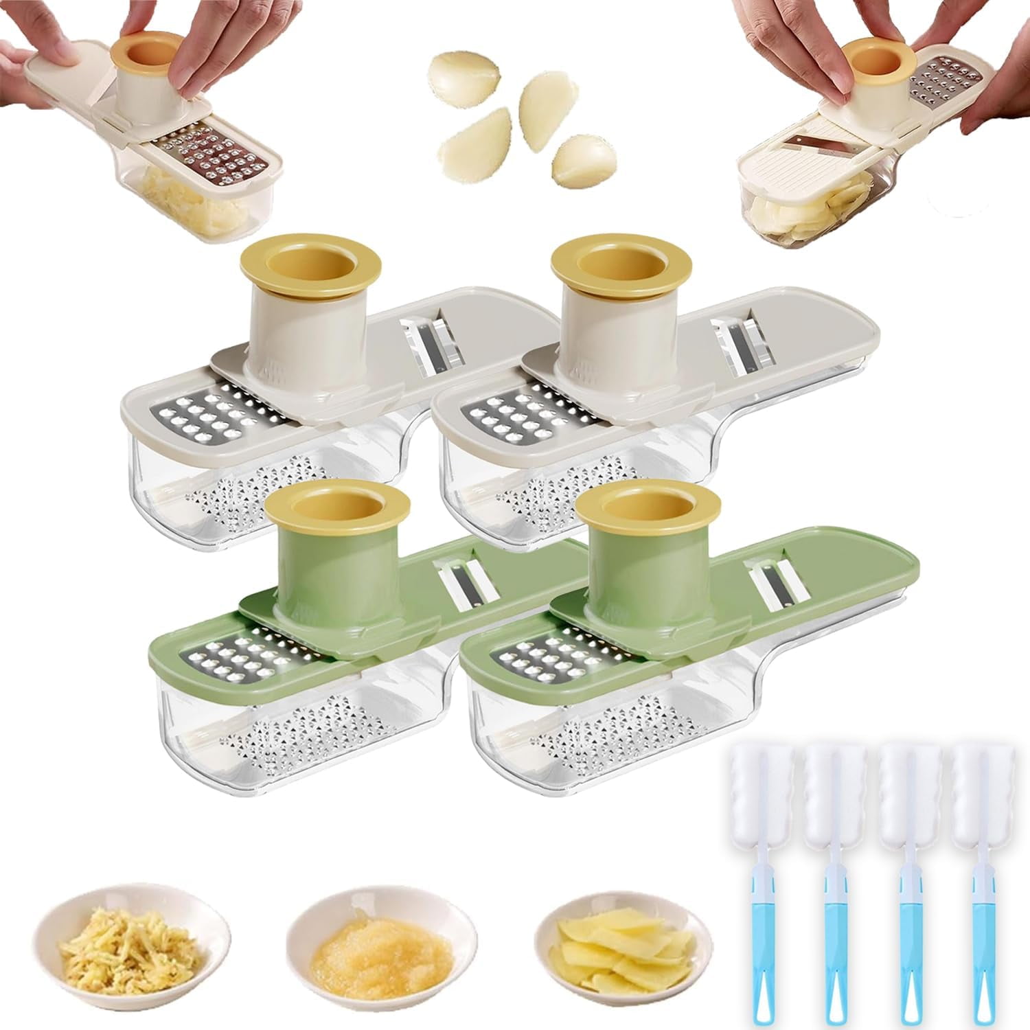 Multifunctional garlic grinder and mandoline slicer, mini garlic ...