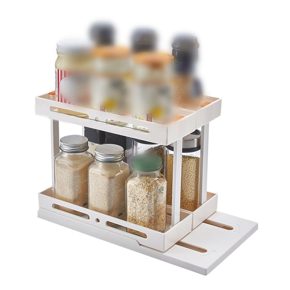 Multifunctional rotating pull-out rack rotating storage rack desktop ...