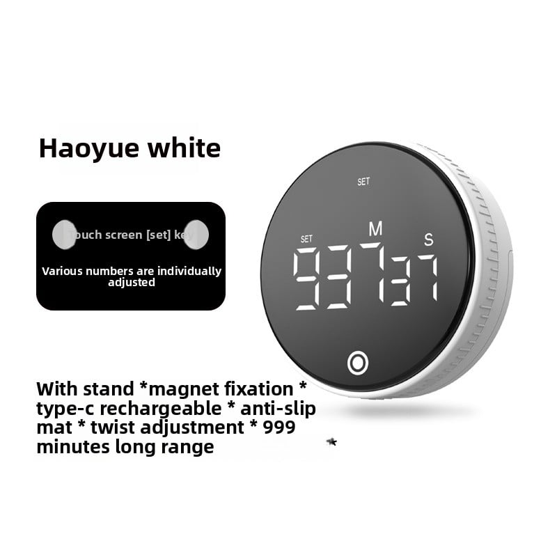 Multifunctional rotating timer, mute, led display, built-in bracket ...