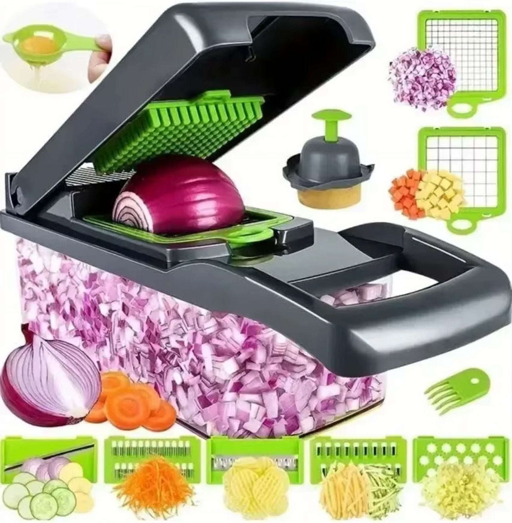 Multifunctional vegetable chopper 14/16 in one chopper handle food ...