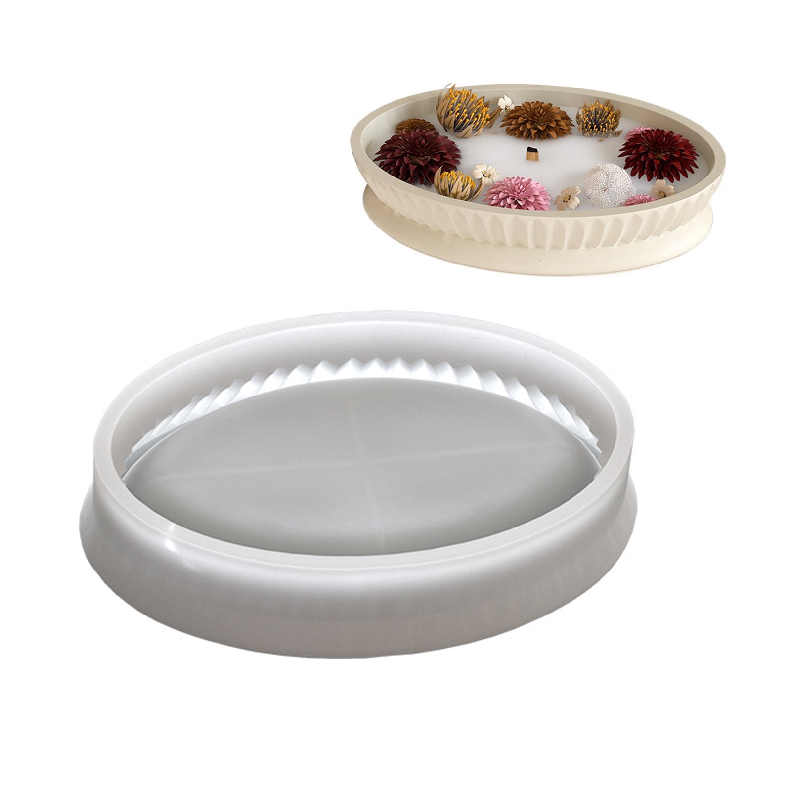 Multifuntional Elliptical Shape Tray Molds Silicone Crafting Plate ...