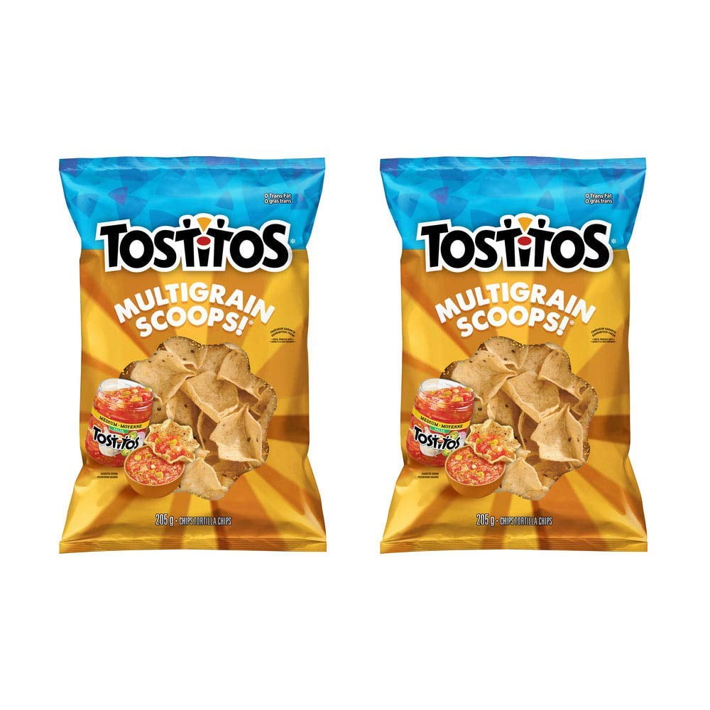Tostitos Multigrain Scoops, Whole Grain Chips, 205G/7.2Oz, 2-Pack, Imported from Canada ...