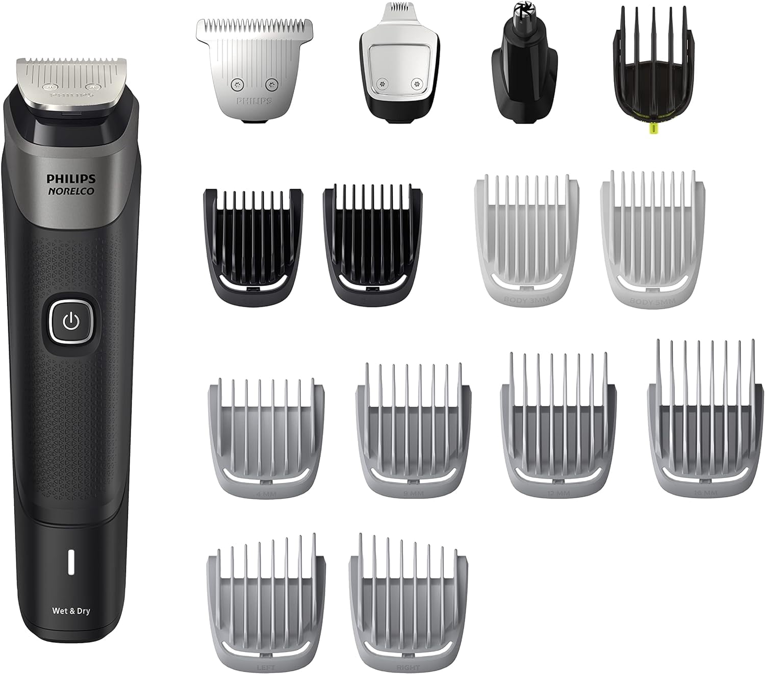 Multigroom 5000 Series, All-in-One Trimmer and Hair Clipper, 18-Piece ...