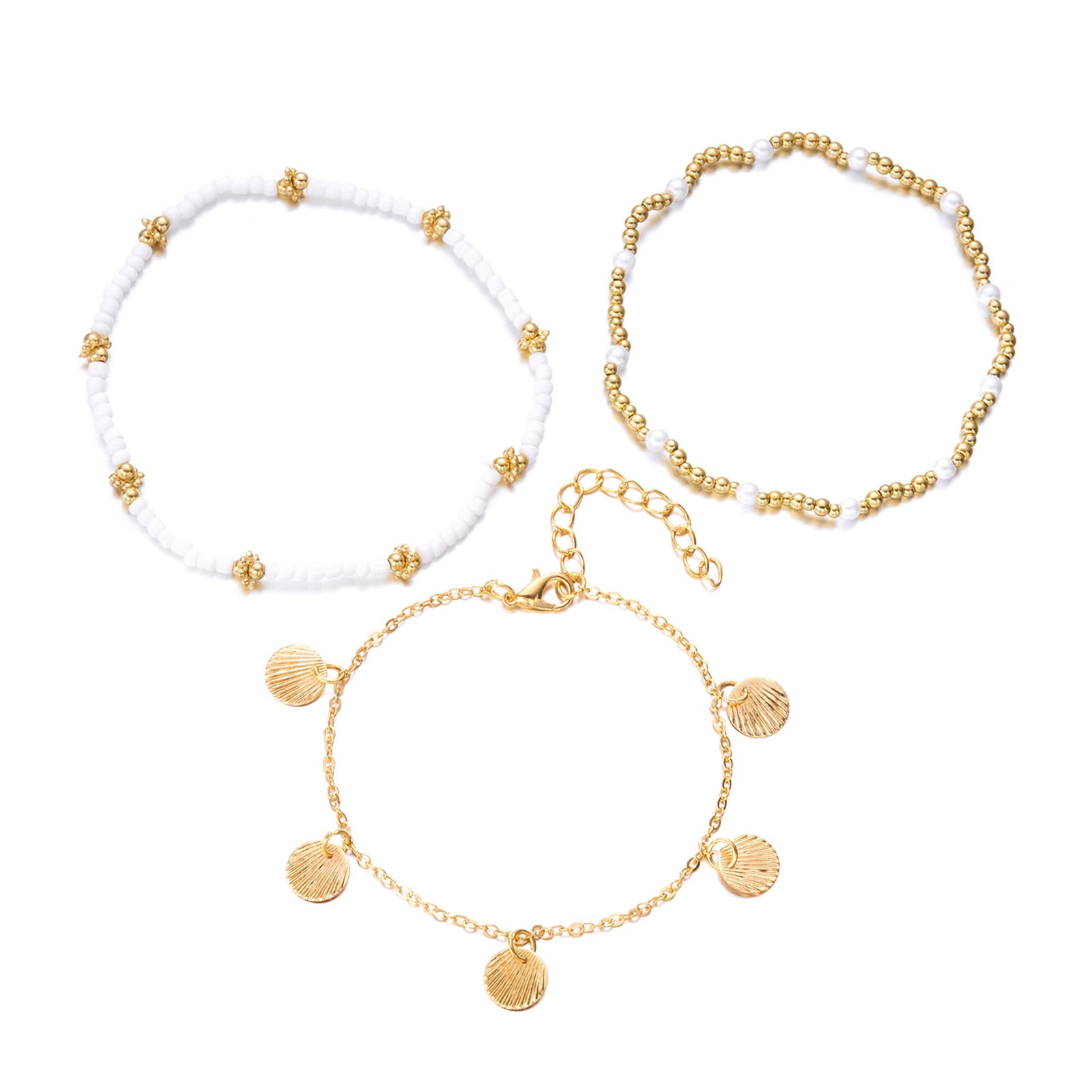 Multilayer Beach Anklet Stackable Foot Jewelry With Starfishes Shell ...
