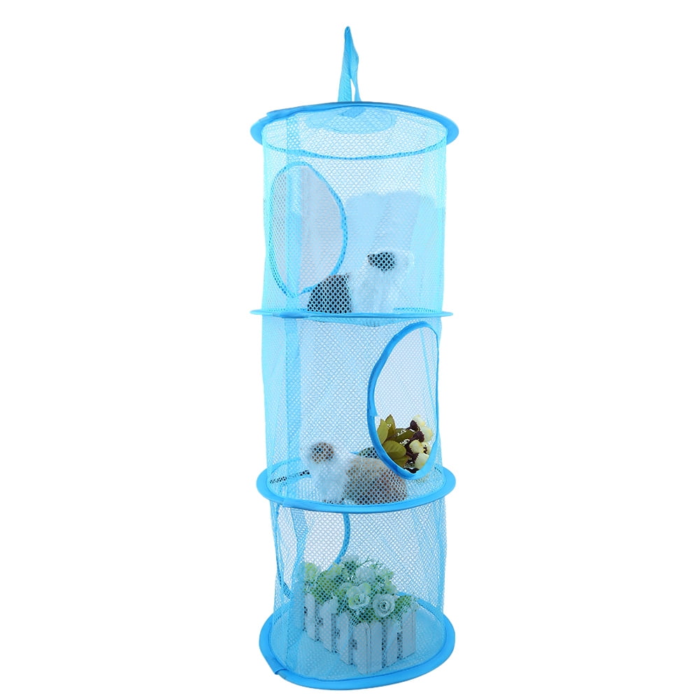 Multilayer Dry Rack Foldable Hanging Mesh Toy Storage Basket Underwear ...