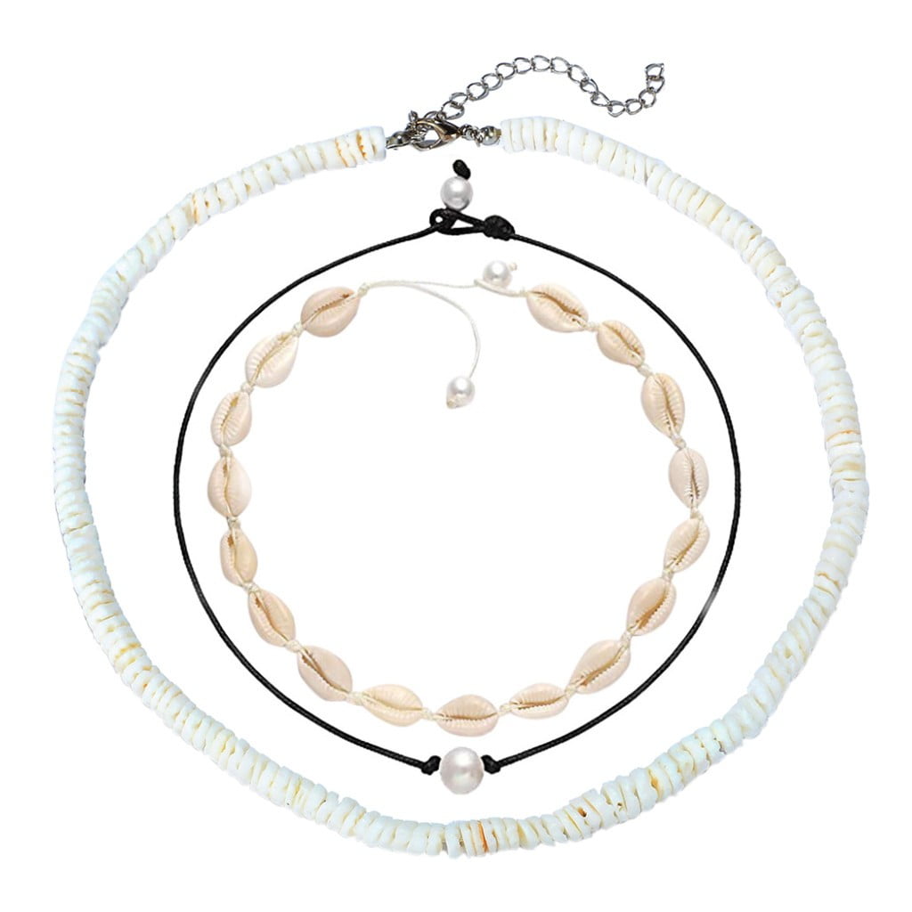 Multilayer Shell Imitation Pearl Necklaces For Women Girls Bohemian