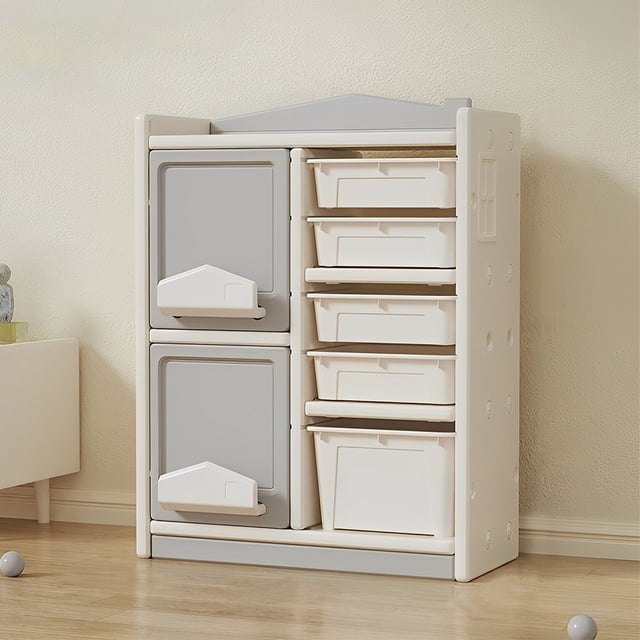 Multilayer Storage Cabinet, Children's Floor Shelf Building Blocks ...