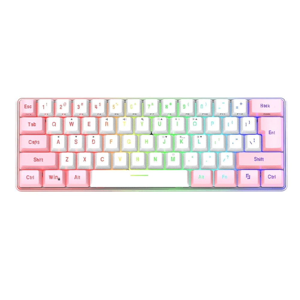 Multimedia Gaming Keyboard Compact Gaming Keyboard RGB 61 Key ...