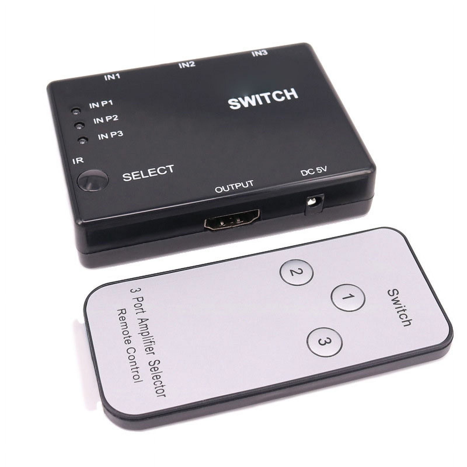 Multimedia Interface Switch Splitter 3 in 1 Out Port Box Hub with ...