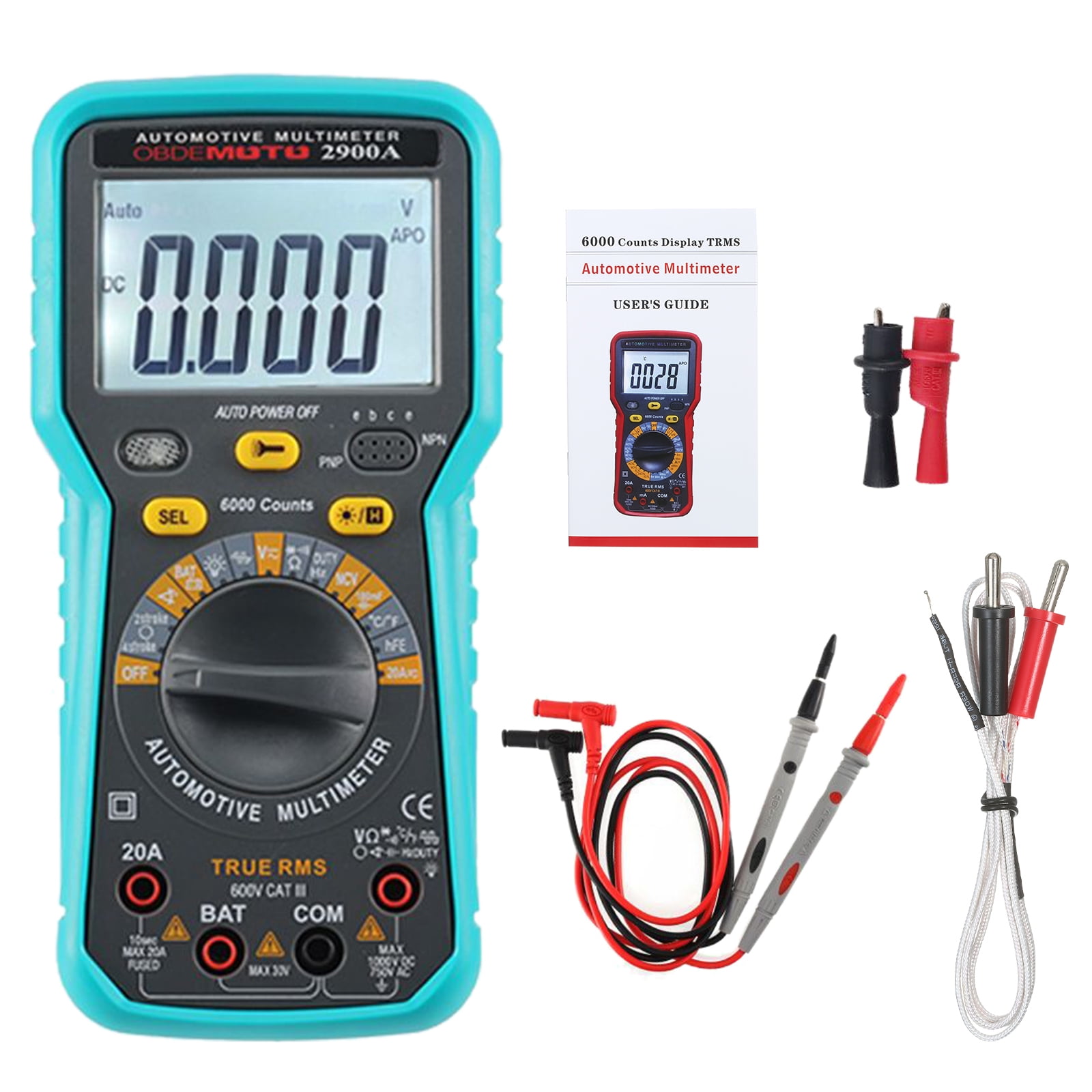 Multimeter,6000 Count Lcd Count Lcd Rms Lcd Rms Universal Rms Universal ...