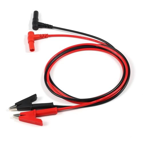 Multimeter Alligator Clips Leads, L Type Banana Male Plug to Alligator ...