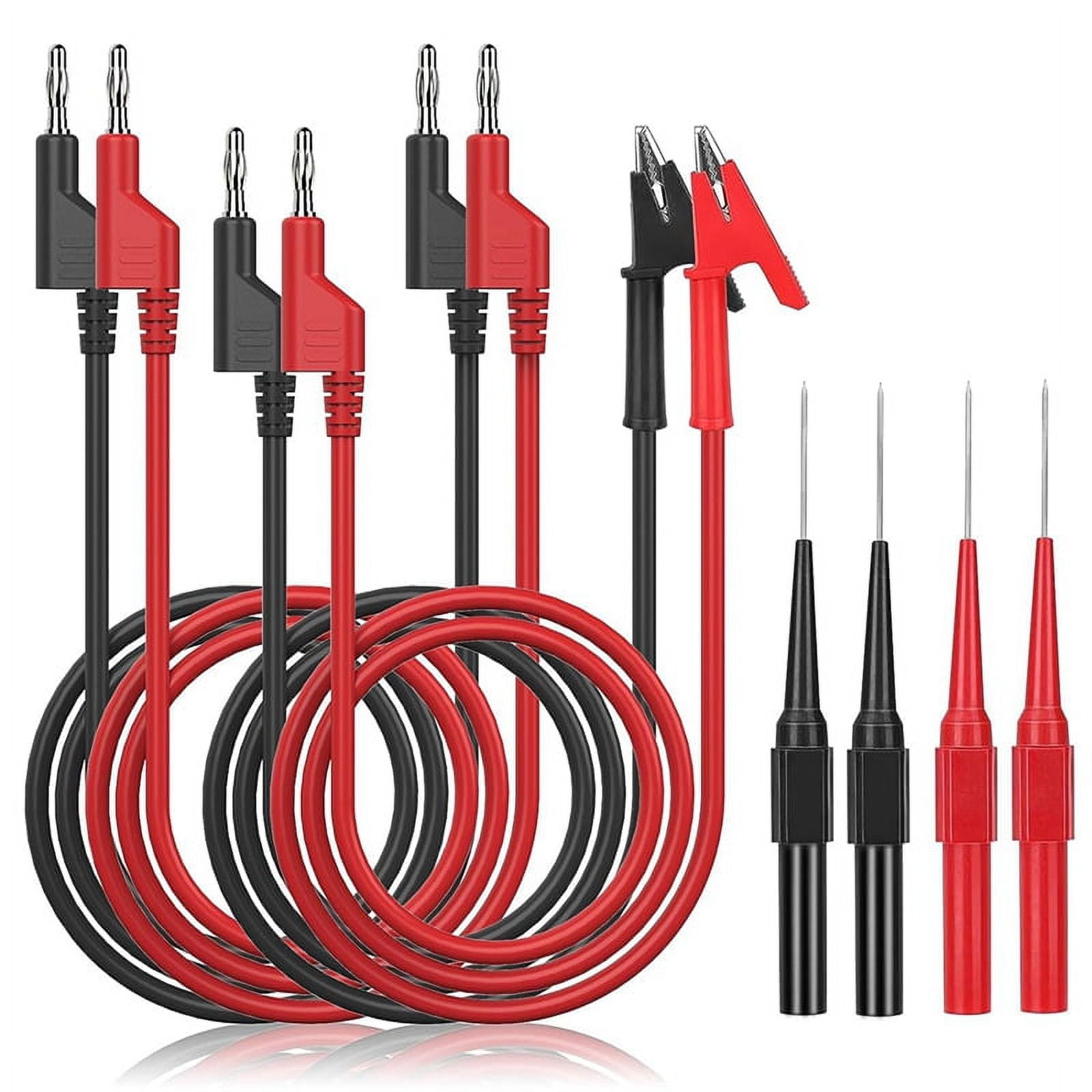 Multimeter Banana Plug to Alligator Clip Test Probe, Banana Plug to ...
