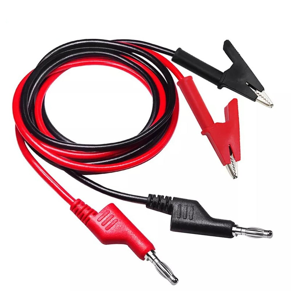Multimeter Stackable 4mm Banana Connector to Crocodile Clip 1 M Cable ...