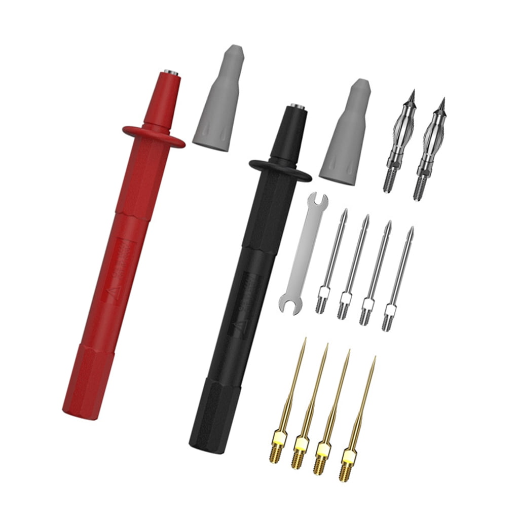 Multimeter Test Probes Interchangeable 4mm/2mm/1mm Tips for Circuit ...