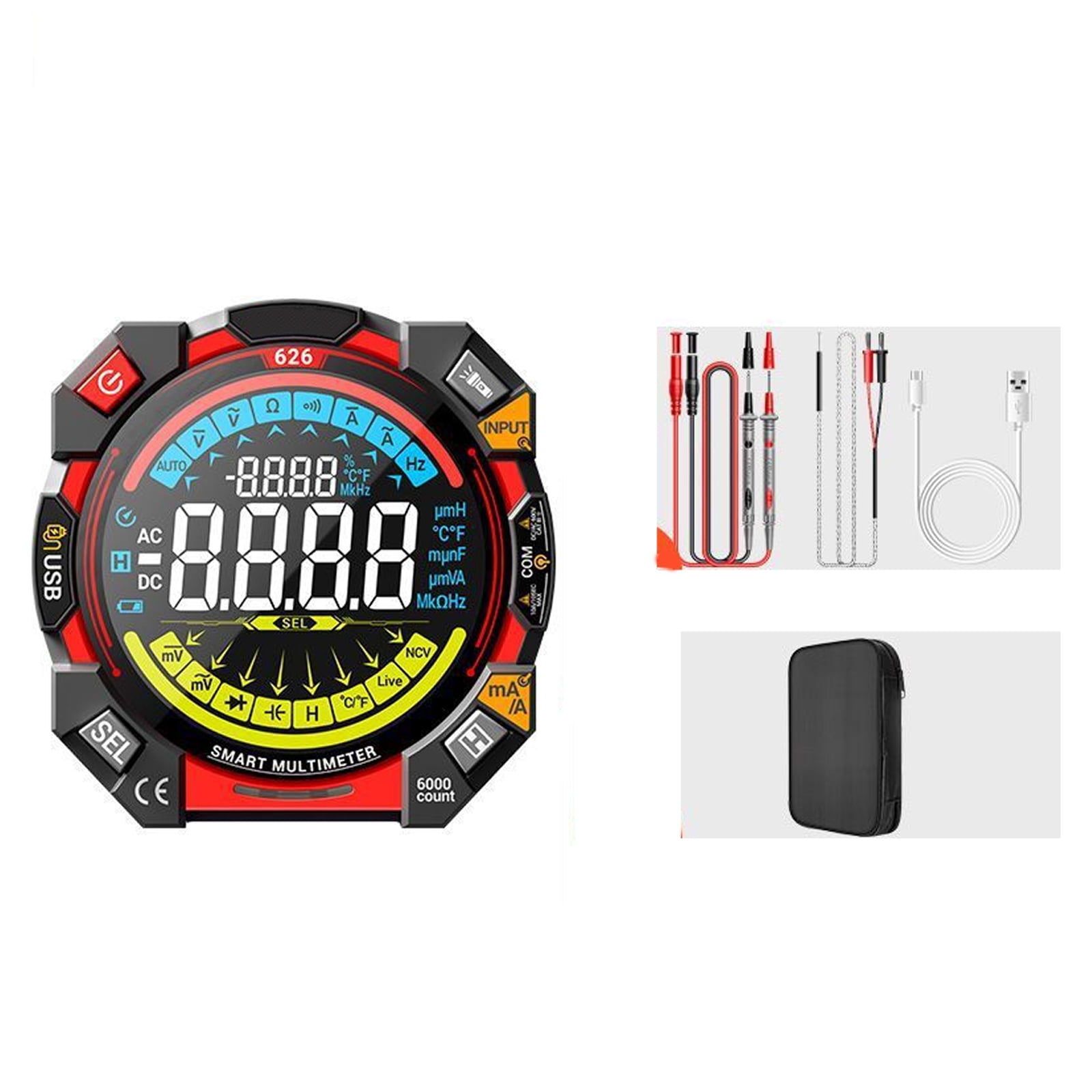 Multimeter Tester Digital Multimeter with Voltmeter and Ohms Meter ...