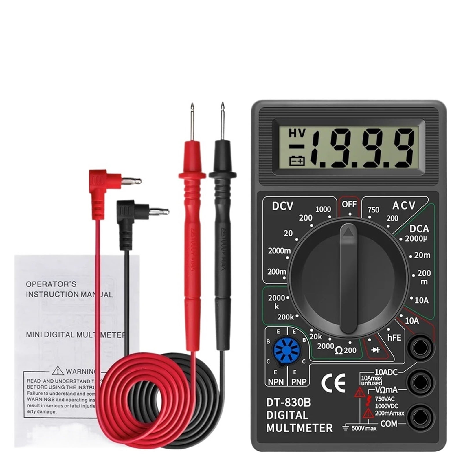 Multimeter Tester Handheld Multimetre Digital Multimeters Professional ...
