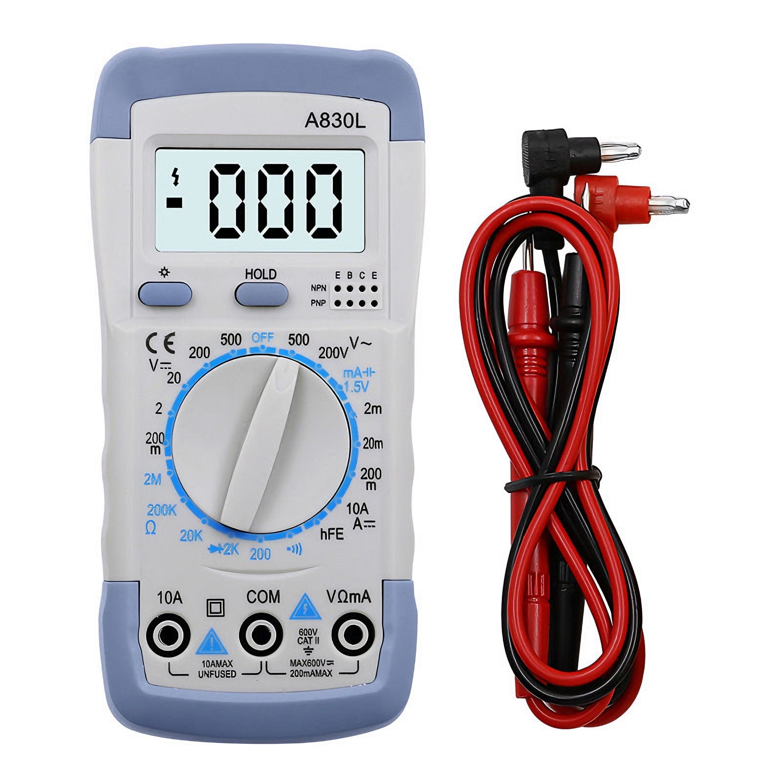 Multimeter Tester, Voltmeter Auto Ranging Ohmmeter Voltages Resistance ...