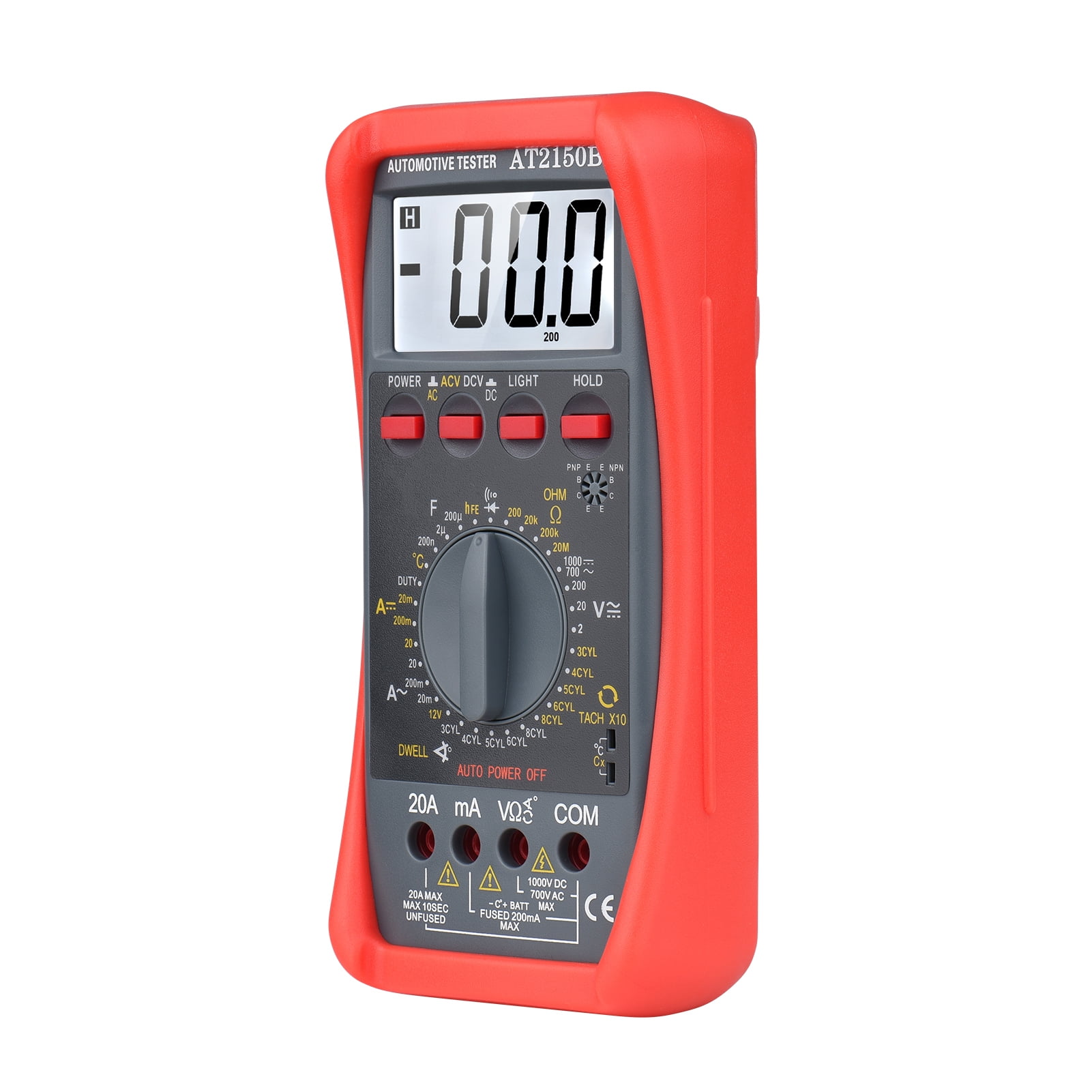 Multimeters,Ammeter Temperature Dwell Tester Voltmeter Ammeter 1999 Lcd ...