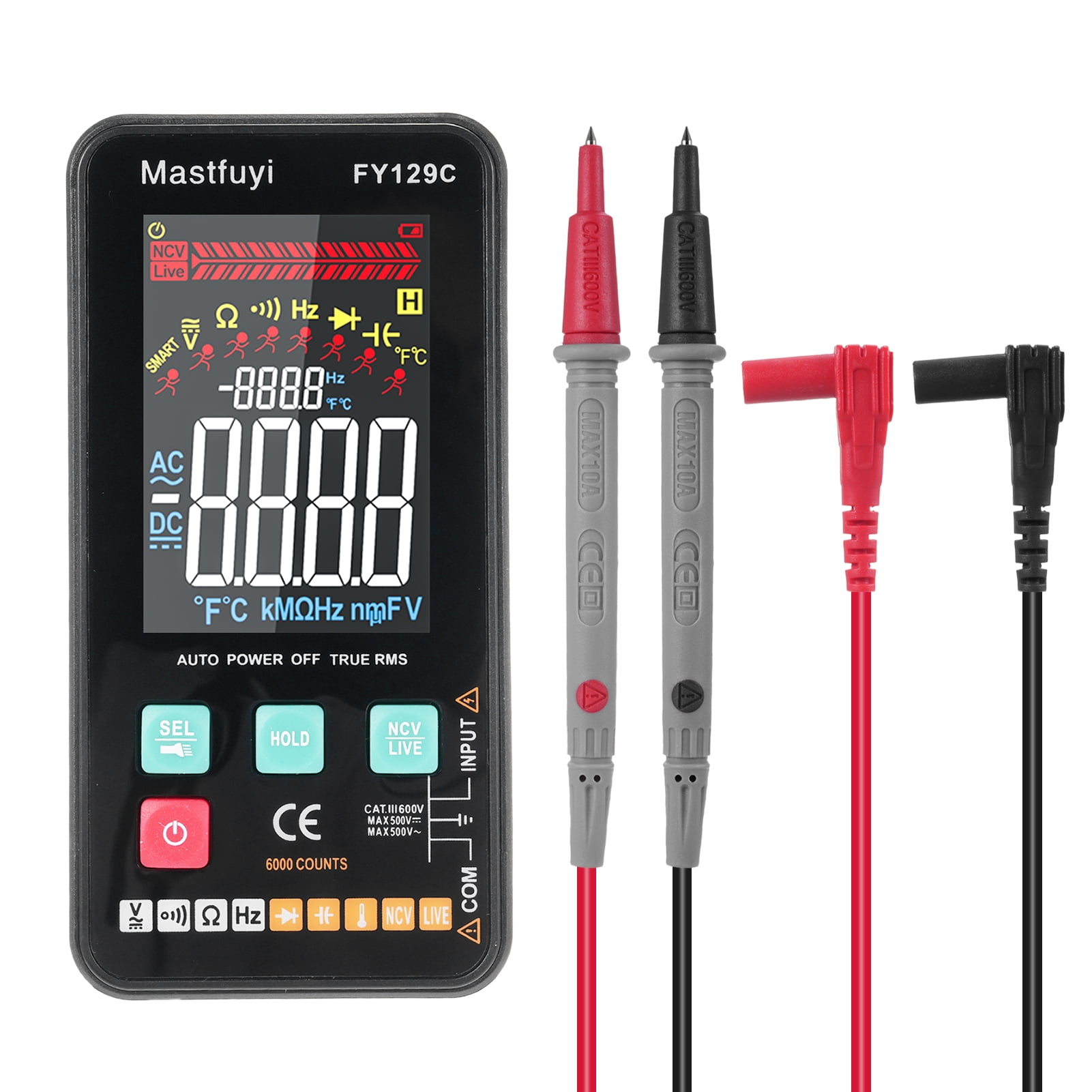 Multimeters,Continuity Live Wire Ncv Lcd Resistance Continuity Fy129c ...