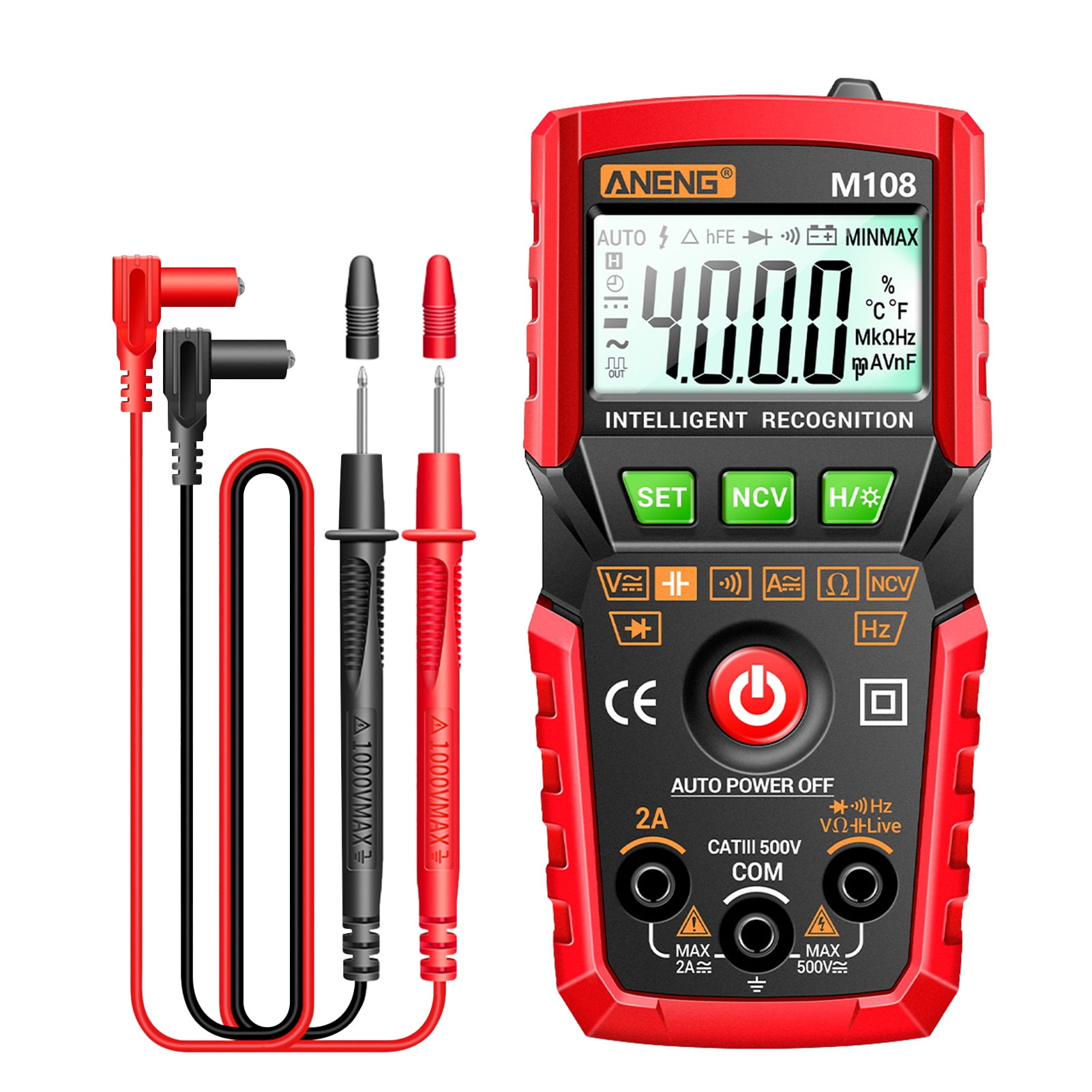 Multimeters,Handheld Tester Voltmeter 4000 Ncv Universal Meter Handheld ...