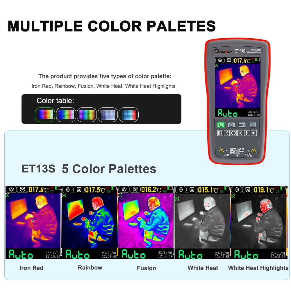 Multimeters,Ir Resolution 550℃ Temperature Pc With Auto Pc 5 Inch 20 ...