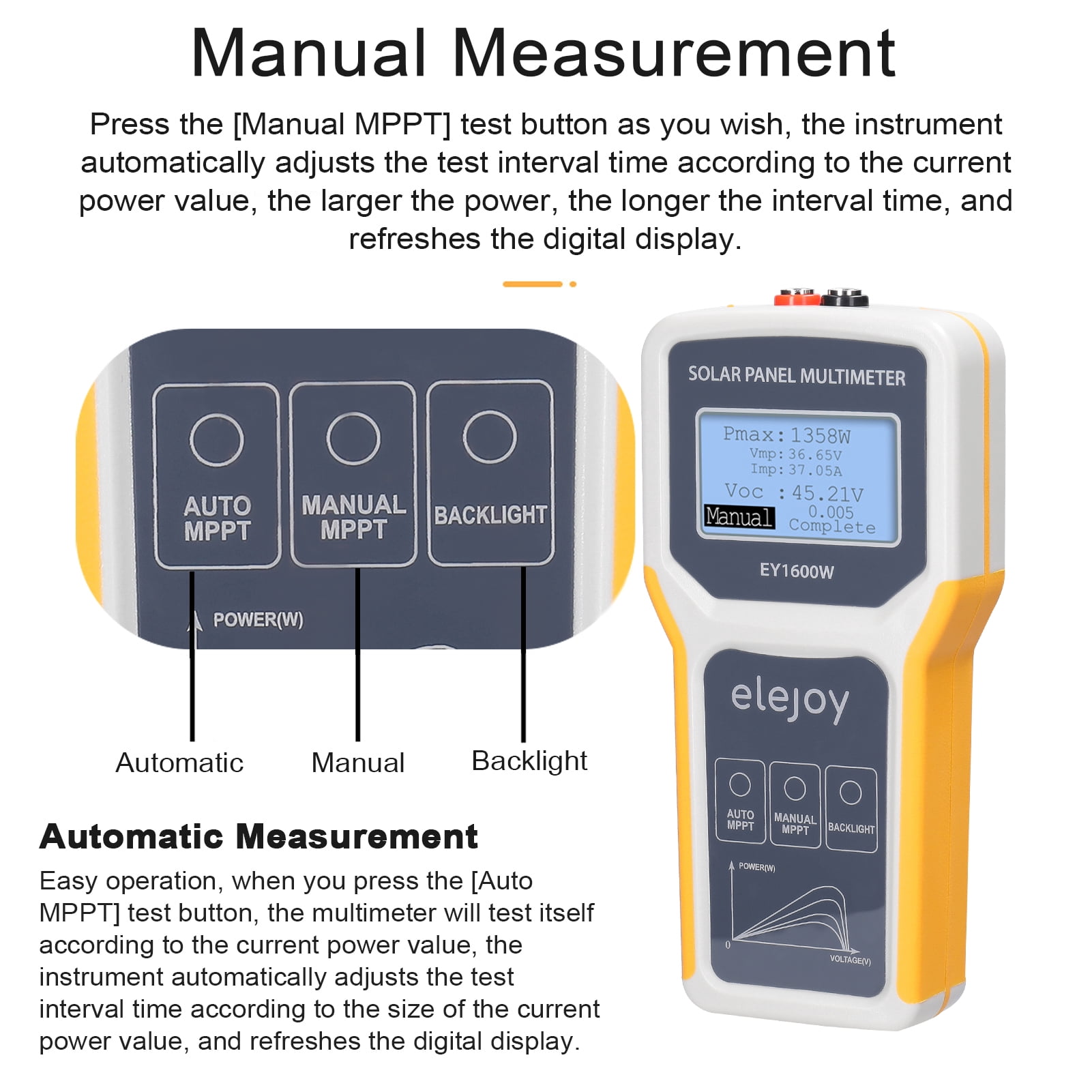 Multimeters,Lcd Display With Panel Tester Maximum Point Test Meter ...