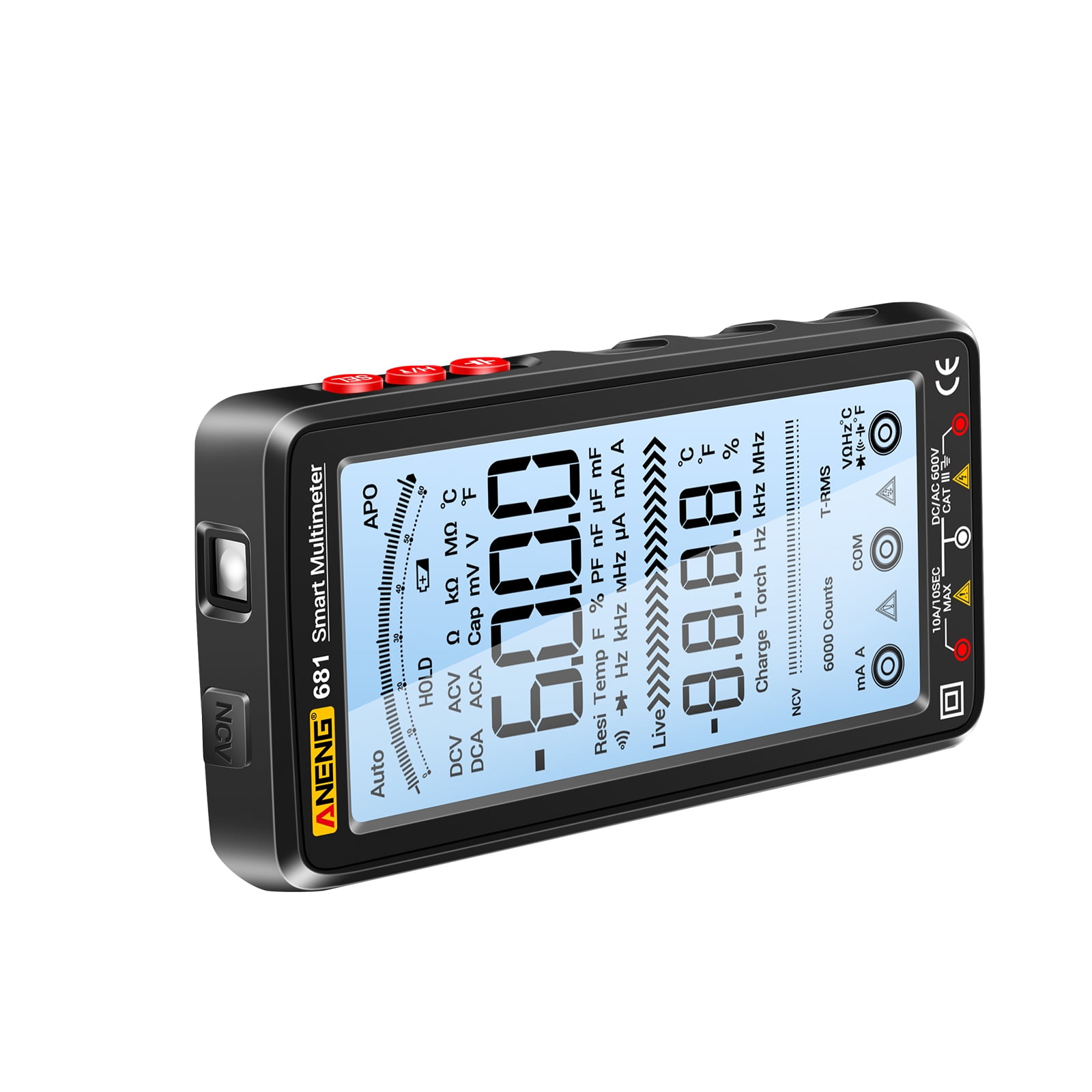 Multimeters,Lcd With Resistance Temperature 5-inch Lcd With Ncv Tester ...