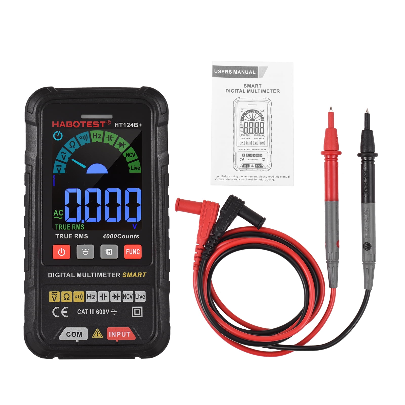 Multimeters,Nvc Live Wire 4000 Rms 600v With Lcd Color Wire Tester With ...