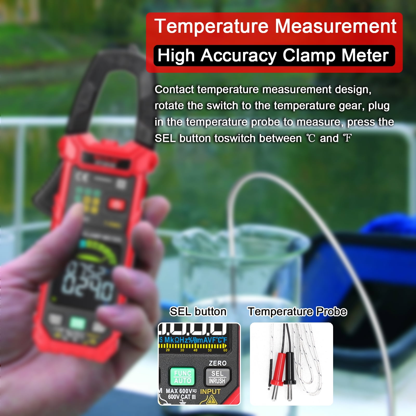 Multimeters,Rms 6000 60a 600v Voltmeter Tester Resistance Temperature ...