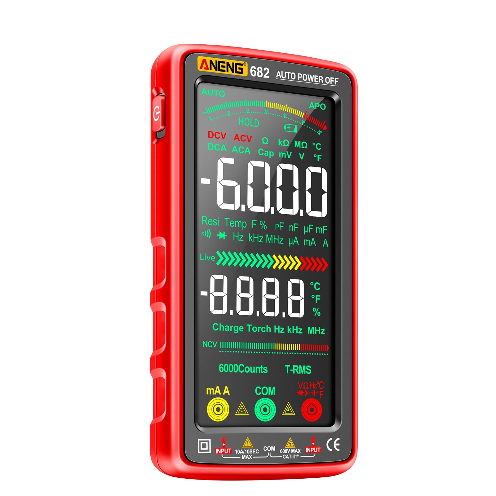 Multimeters,Screen Ncv Tester Universal Meter Va 6000 Lcd -burn Tester ...