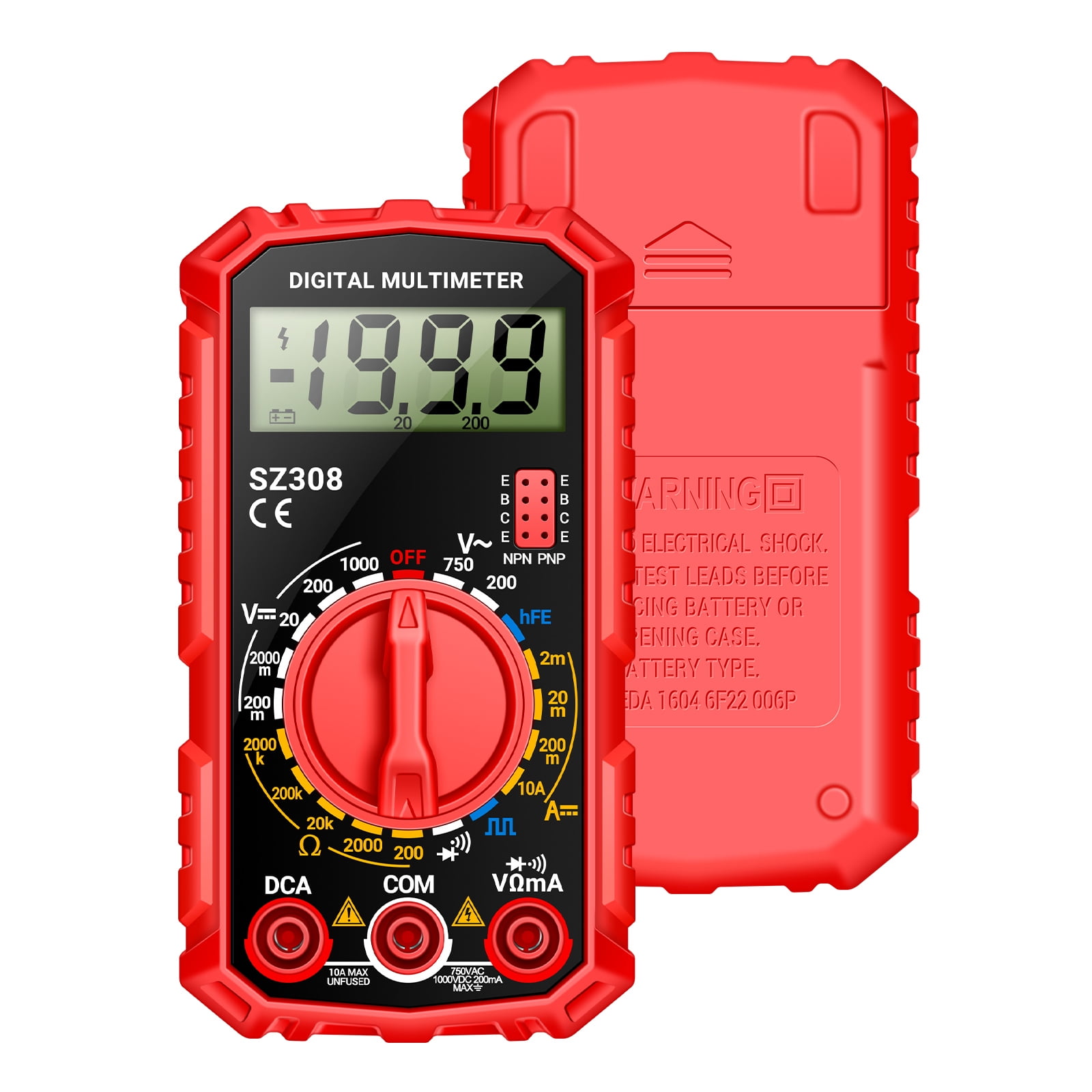 Multimeters,Sz308 Tester Tester 1999 Tool Tester 1999 Hfe Resistance ...