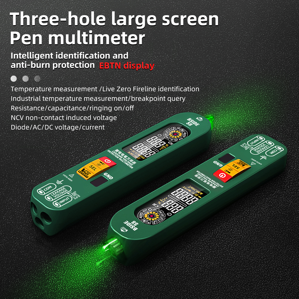 Multimeters,Test Pen Display Handheld Professional Ebtn Color Display ...