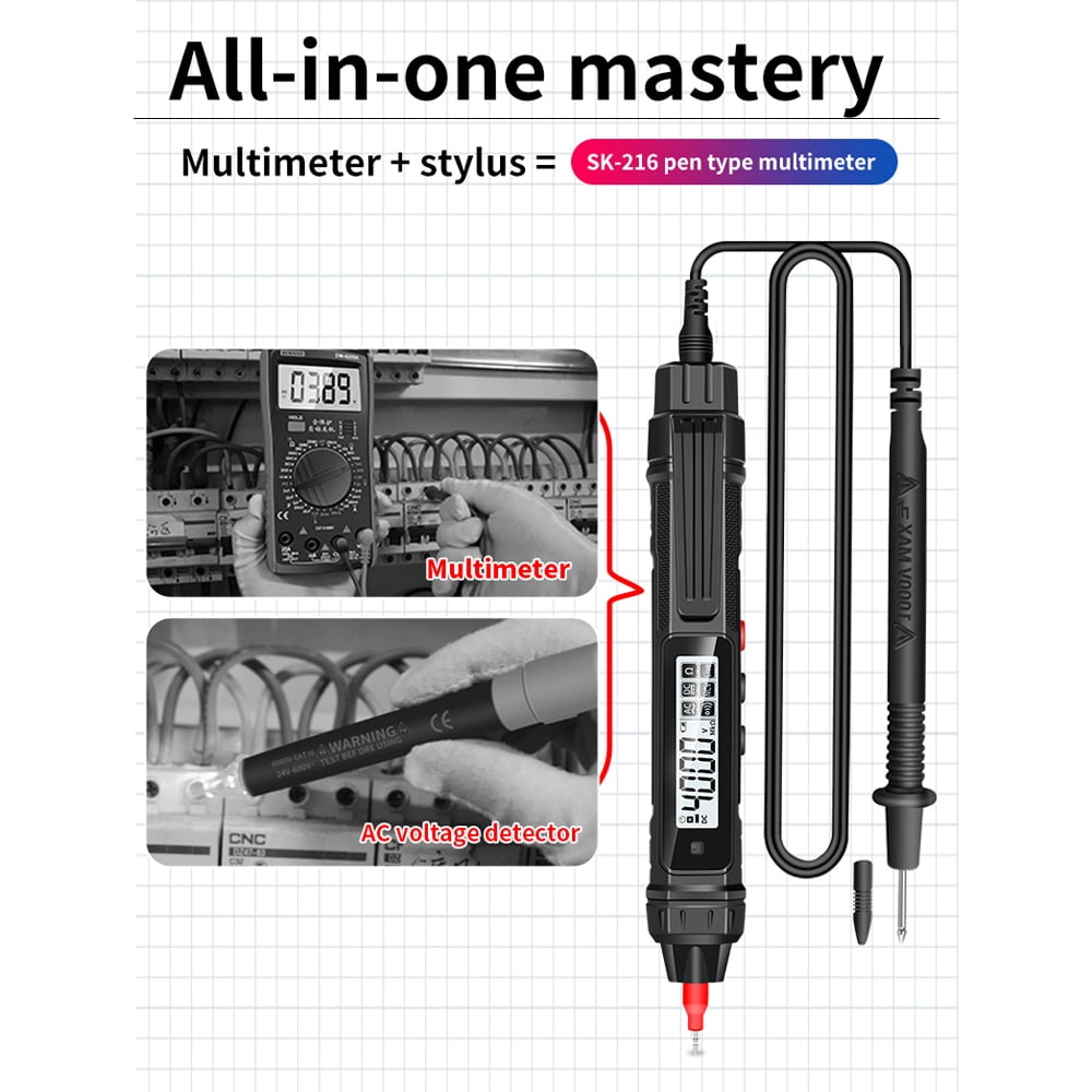 Multimeters,Wire Lcd Display 2in1 Test Pen Live Wire Resistance Test ...