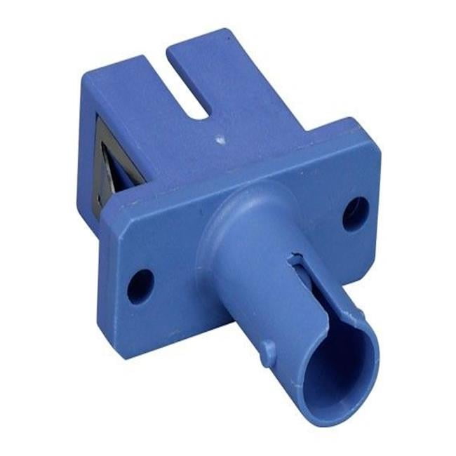 Multimode ST&SC Simplex Fiber Optic Adapter, Plastic Body - Blue - Pack ...