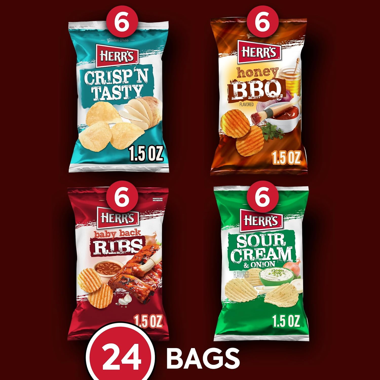 Multipack Chip Box, Assorted Flavors, Bulk - 1.5 Ouce (Pack of 24 bags ...