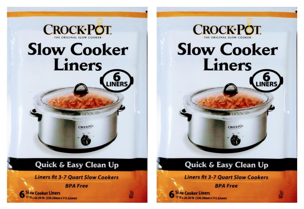 Multipack: Crock-Pot, Slow Cooker Liner, 3-7 Quart, 13" x 20.30", 6 ...
