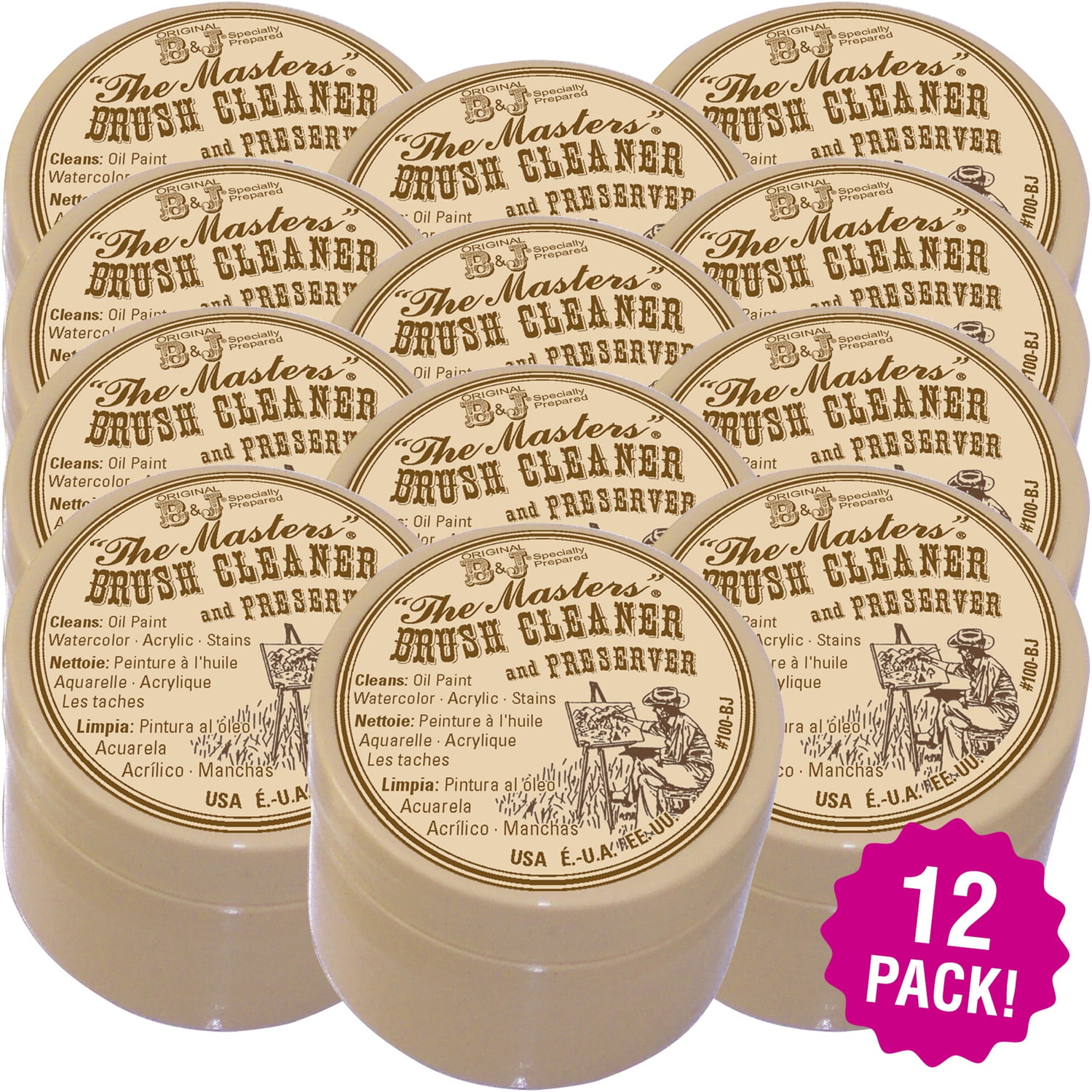 Multipack of 12 - The Master's Brush Cleaner & Preserver-1oz - Walmart.com