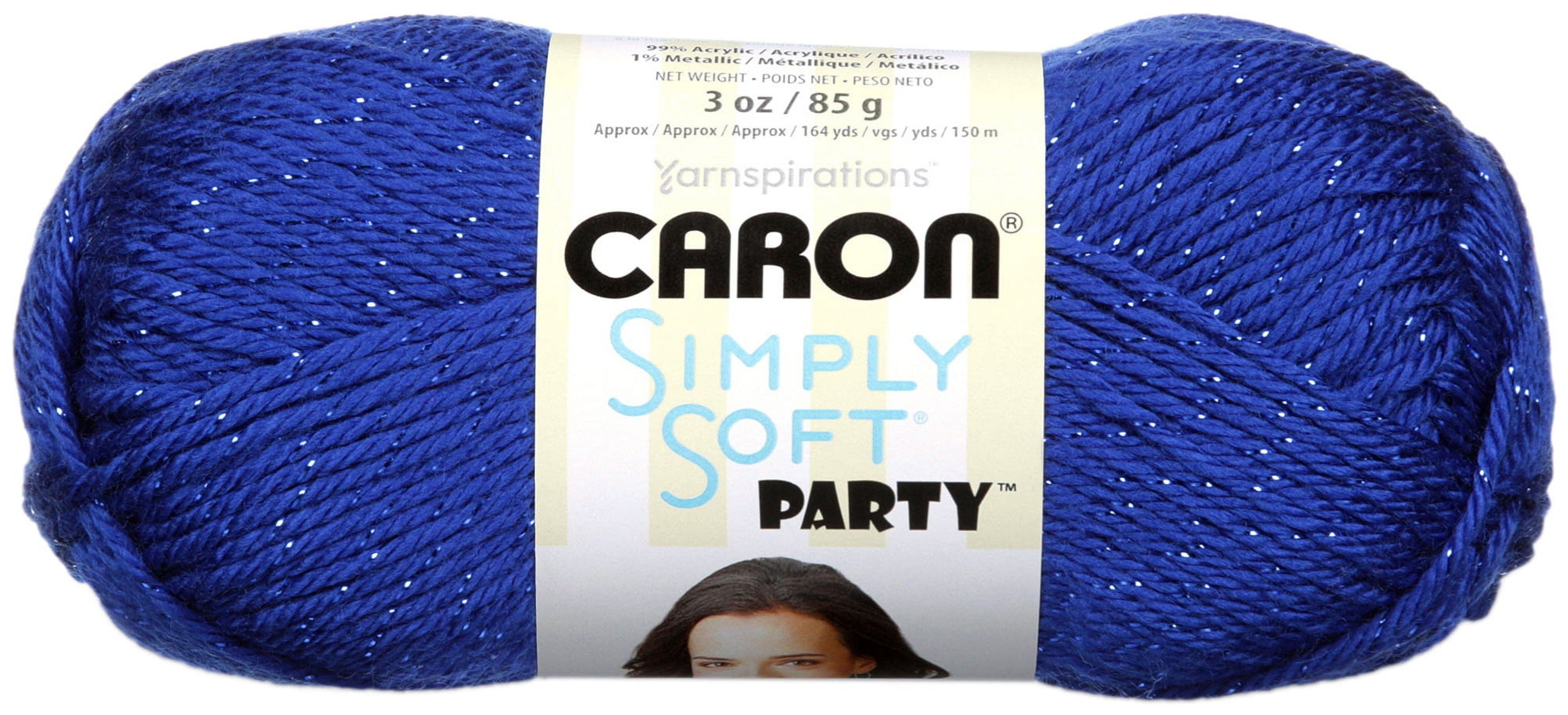 Multipack of 24 - Caron Simply Soft Party Yarn-Royal Sparkle - Walmart.com