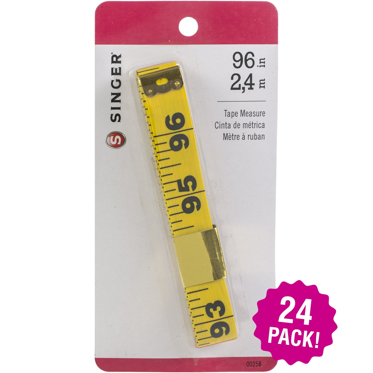 Multipack of 24 - Singer Vinyl Tape Measure-96" - Walmart.com