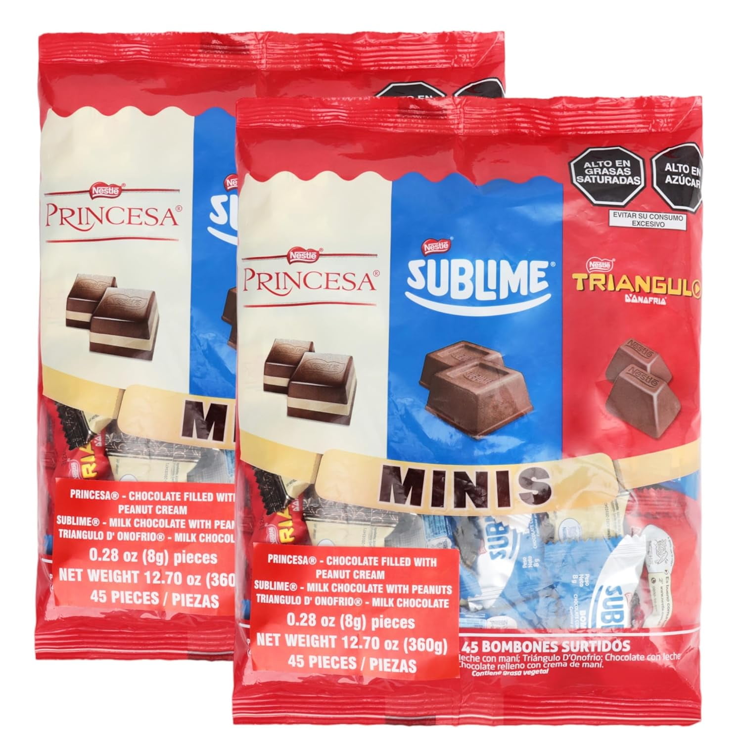 Multipack of 3 Mini Chocolates - Princesa, Sublime, Triangulo ...