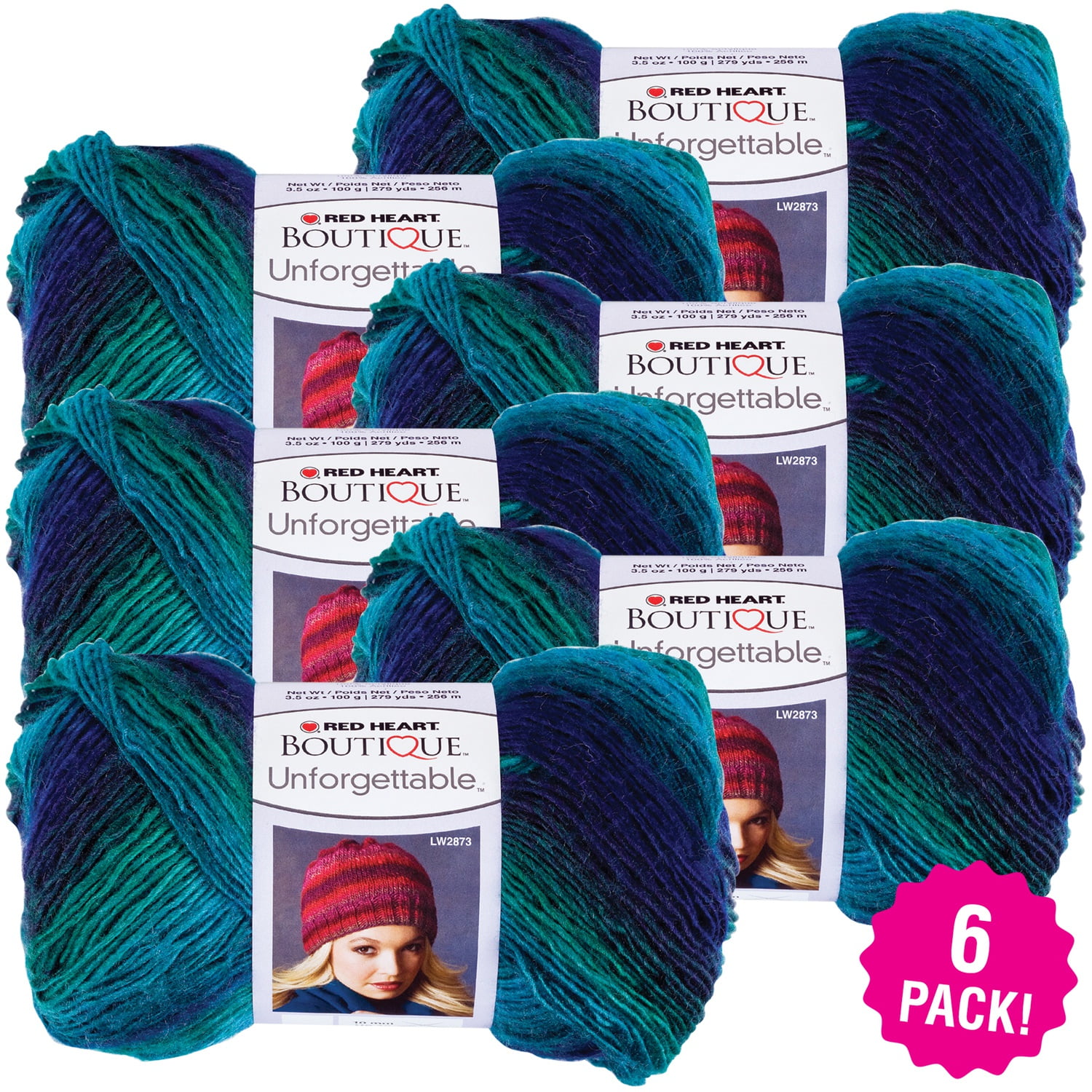Multipack of 6 - Red Heart Unforgettable Yarn-Dragonfly - Walmart.com