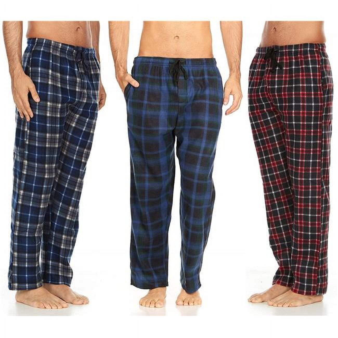 Multipack of Mens Microfleece Pajama Pants & Lounge Wear with Pockets ...
