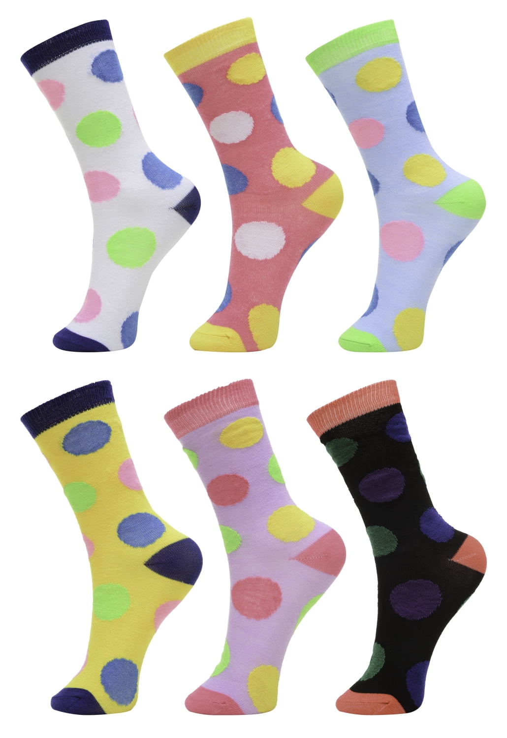 Multipack of Womens Girls Crew Socks Funny Novelty Colorful Cute ...