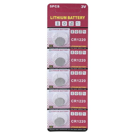 Multipacks CR1220 Lithium Button Cells, 3V Power Sources CR1220 3V Lithium Coin for Electronic ...