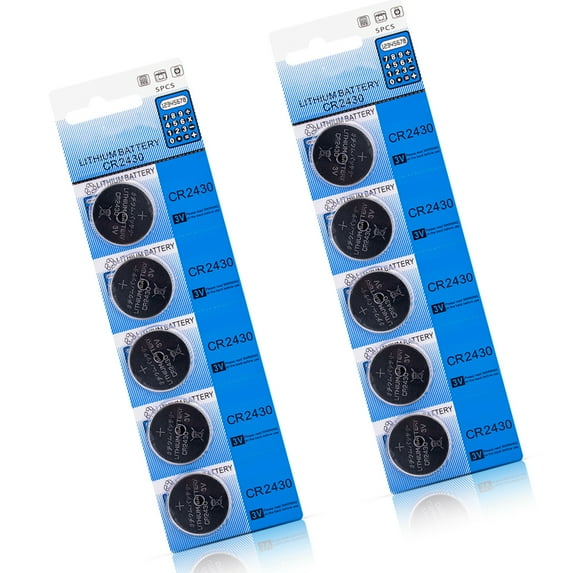 Multipacks CR2430 Lithium Button Cells, 3V Power Sources CR2430 3V Lithium Coin for Electronic ...