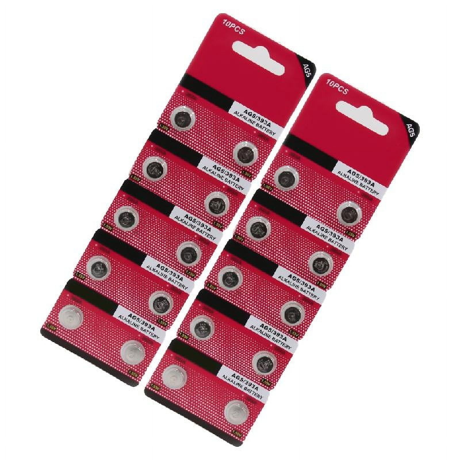 Multipacks of 20/10 AG5/LR754/393A Watch Battery Alkaline Button Cell ...
