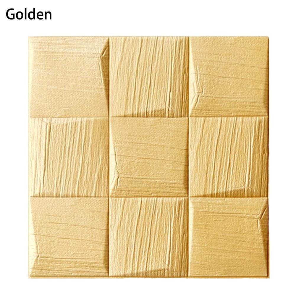 Multipal-Color Panel Effect Wallsticker Metallic Gold Realistic 3D ...